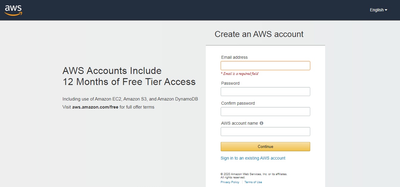 How To Create a New AWS Account from scratch?
