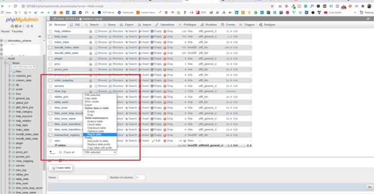 [SOLVED] PhpMyAdmin Checksum Error 1030 While Accessing 'Privileges'
